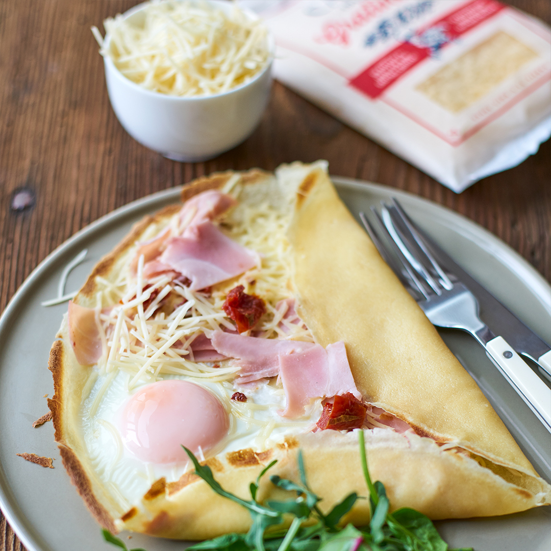 Crepe salada con jamón York y queso Cadí Especial Gratinar - Cadí ...