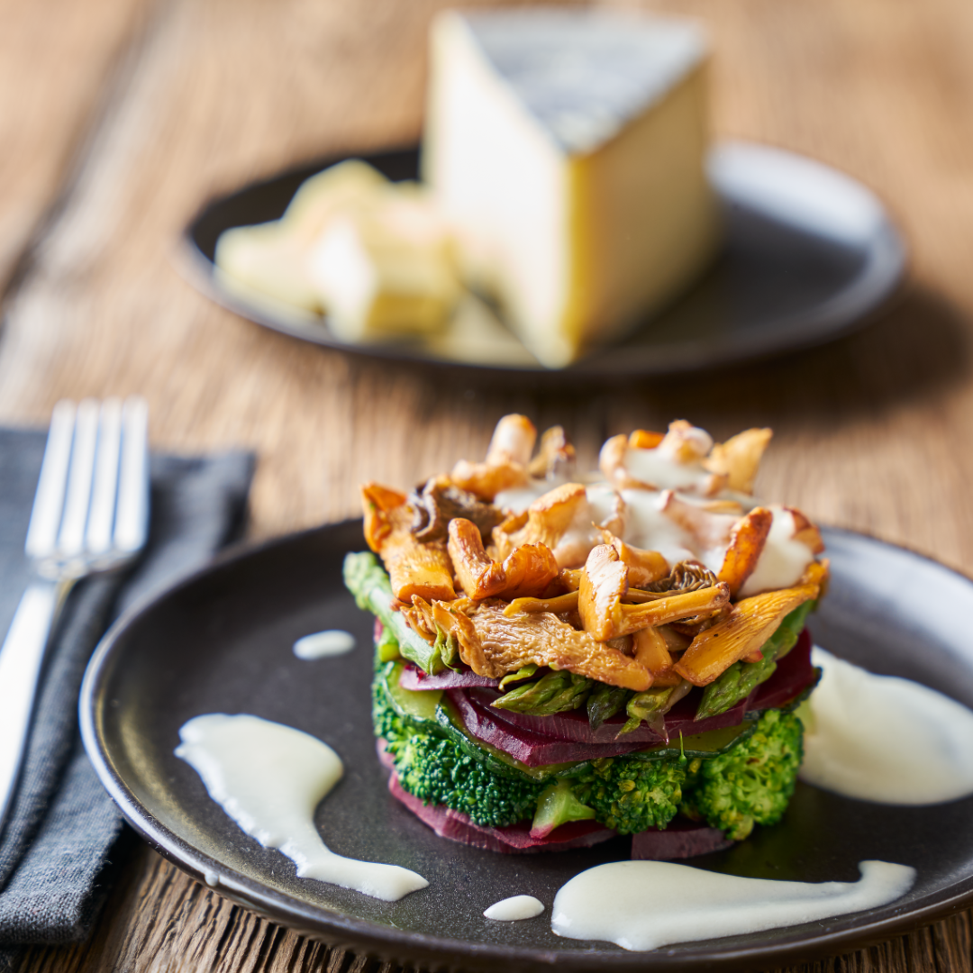 Vegetable and Mushroom Mille-Feuille with Cadí Neu Cheese Cream - Cadí ...